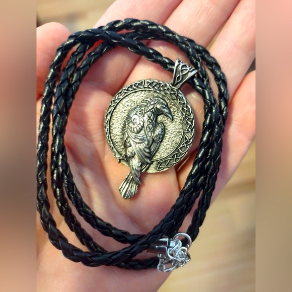 Accessories | Odins Raven And 3 Horn With Runes 2 Sided Pendant | Poshmark